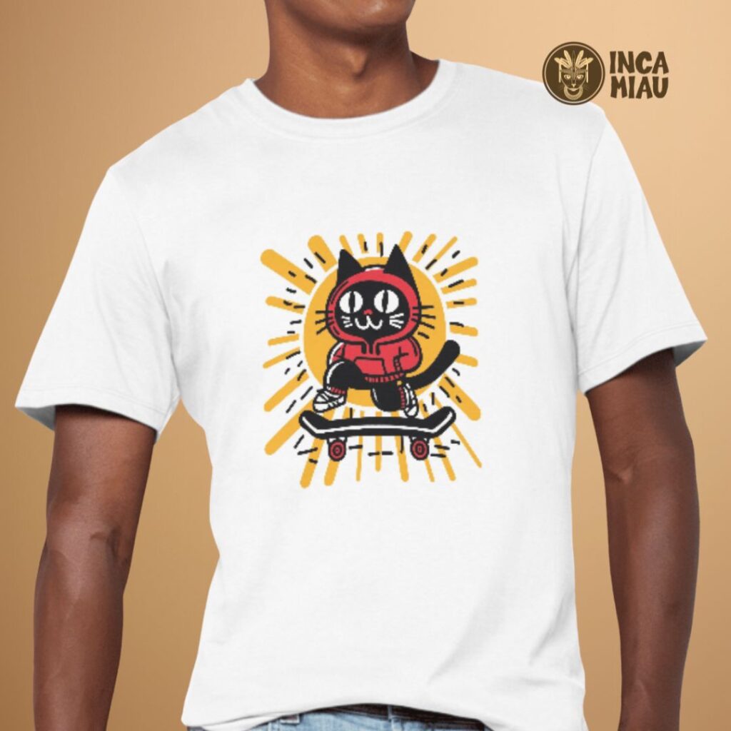 Polo con diseño de Gato Skater - Inca Miau